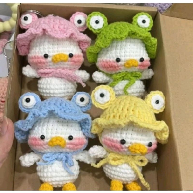 Handmade Frog Hat Duck Keychains | Shopee Philippines