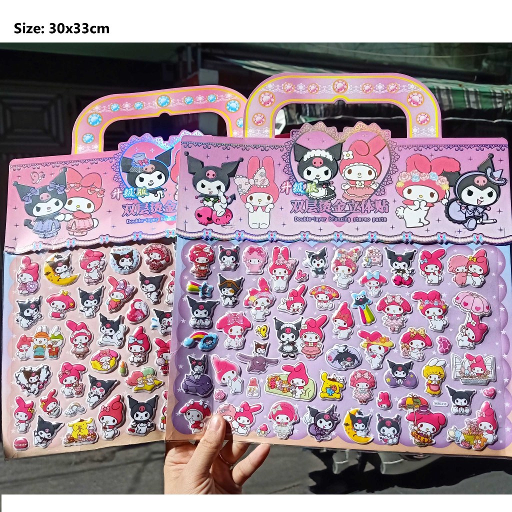 Waterproof Capybara Kuromi 3D sticker toy sticker Set combined with ...