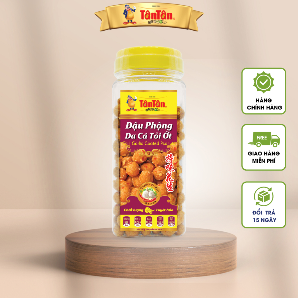 Tan Chili Garlic Garlic Fish Skin Peanuts - 240g Jar | Shopee Philippines
