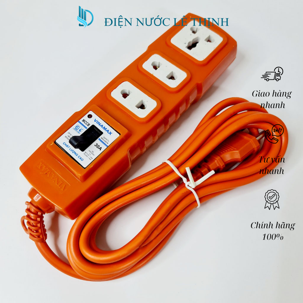 Vinamax 3-door power outlet with ceramic core and CB 30A - Genuine ...