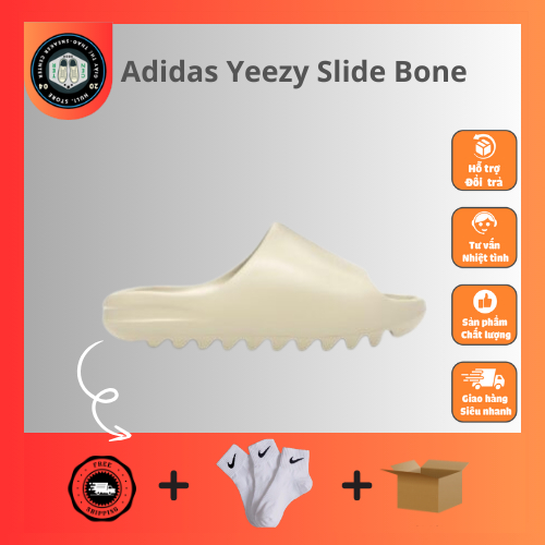 Yz Slide Bone Matte Sandals - Fullbox Premium Version | Shopee Philippines