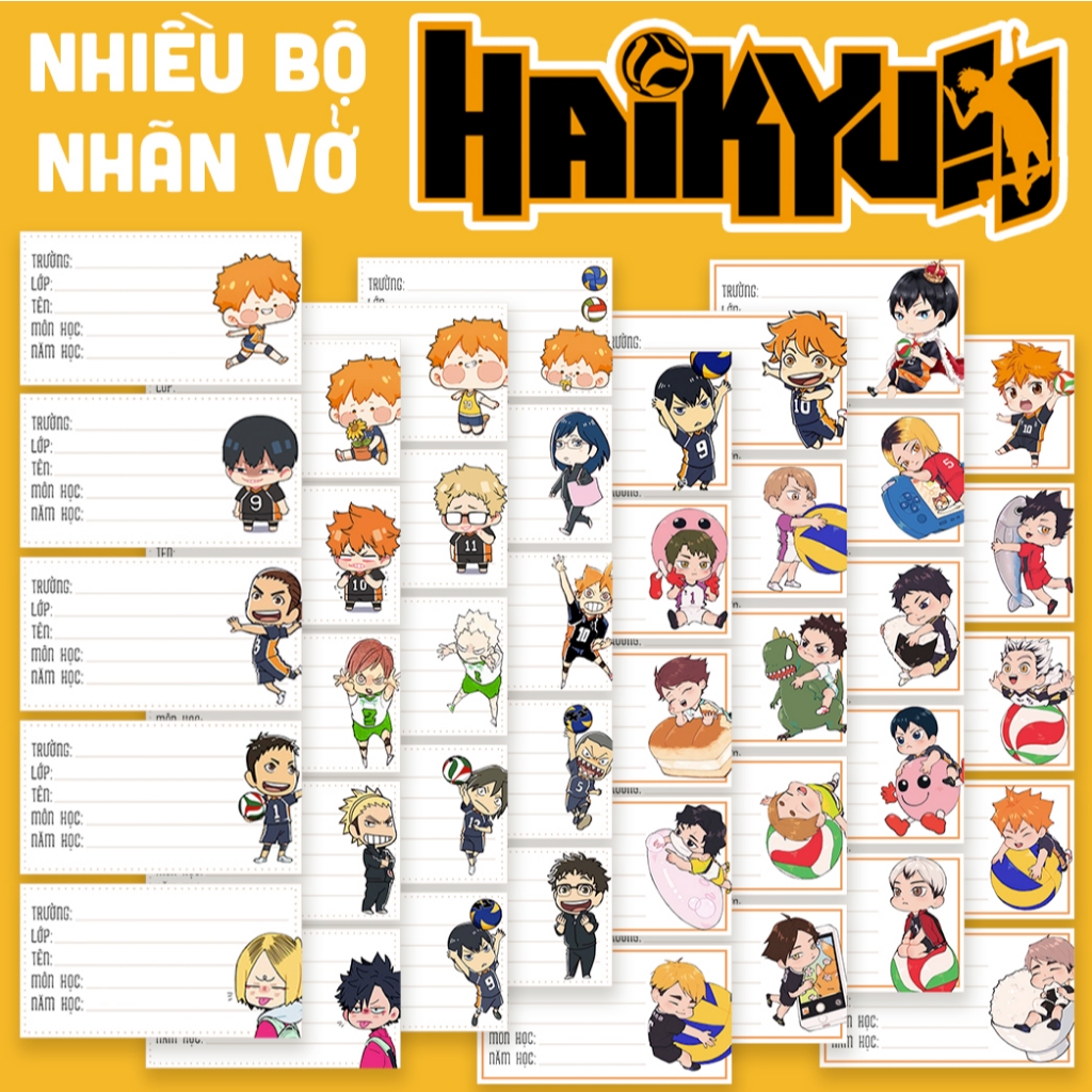 Haikyuu NOTEBOOK LABELS SET! Haikyu MANY MODELS - TINY GIANT ITEMS ...