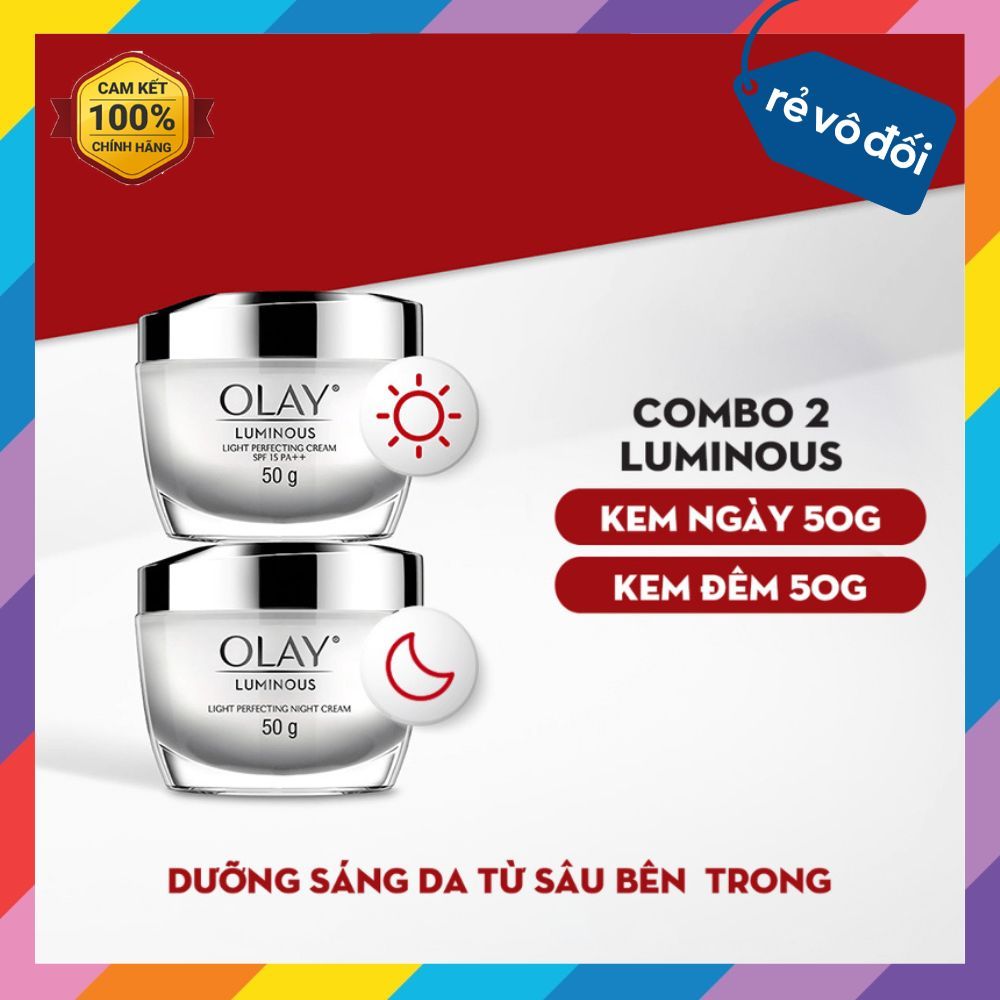 Combo of 2 OLAY Luminous Day and Night Moisturizers Containing ...
