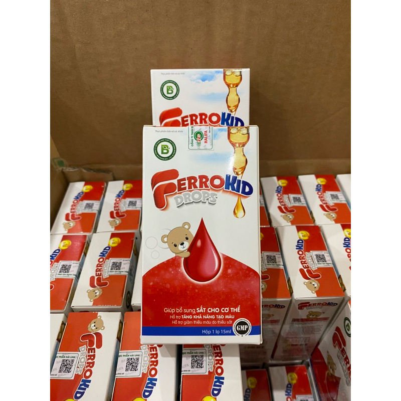 Ferro Kid Drops Blood Supplement Oral Syrup - Box of 15ml Drops - Iron ...