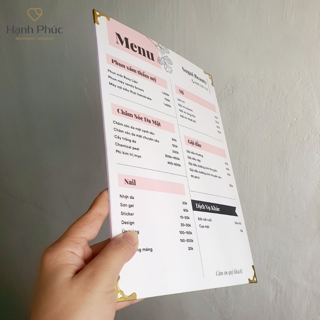 Design and print Spa, restaurant, cafe menus on demand - A4 - Paper and ...