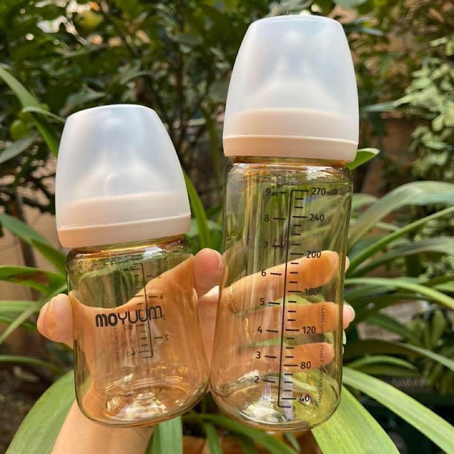 Moyuum milk bottle 170ml/270ml version without pattern, safe PPSU plastic, anti-choking nipple ...