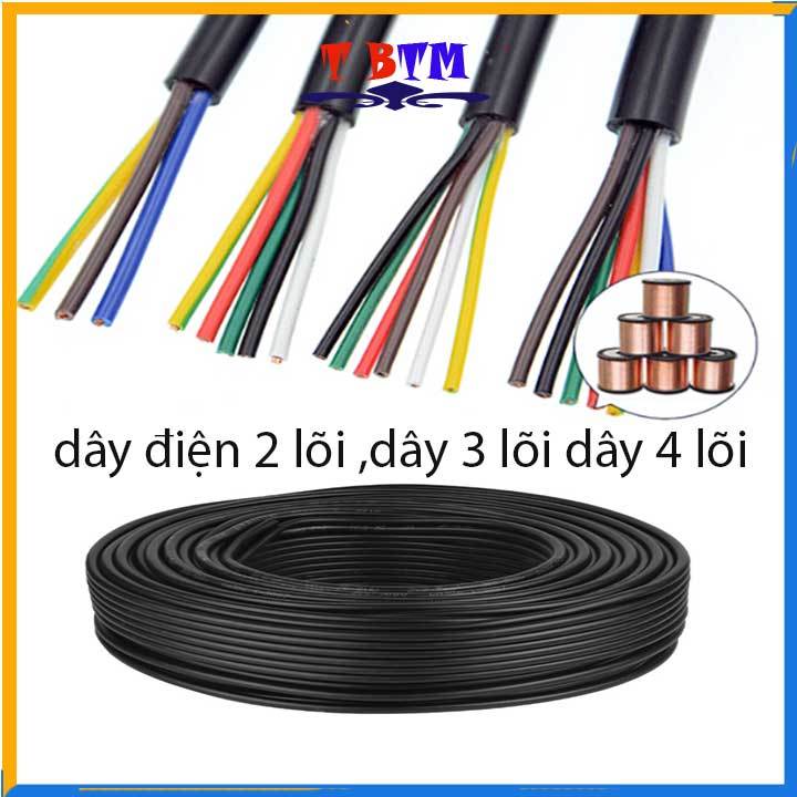 Round Black Wire 0.3mm 2 Core / 3 Core / 4 Core Copper Wire 100% Good ...