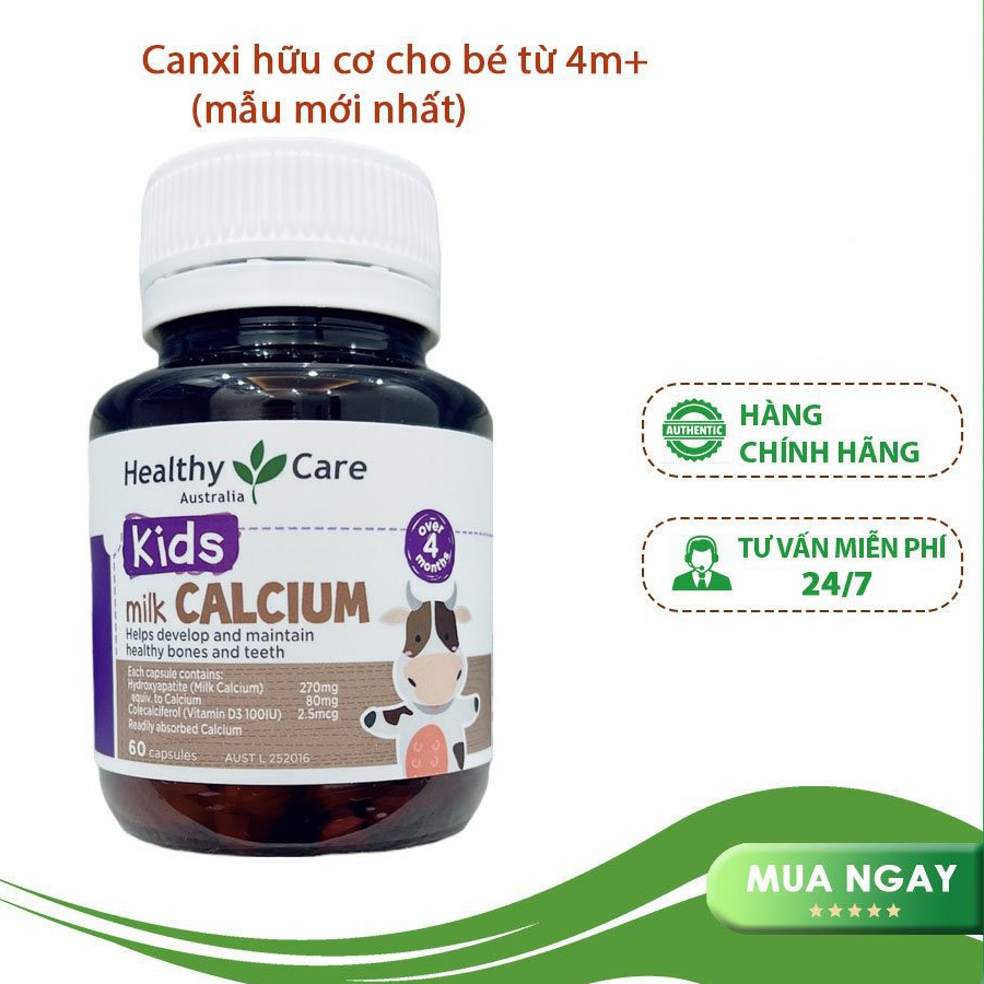 Milk Calcium, Milk Calcium Healthy Care 60 Australian tablets | Shopee ...