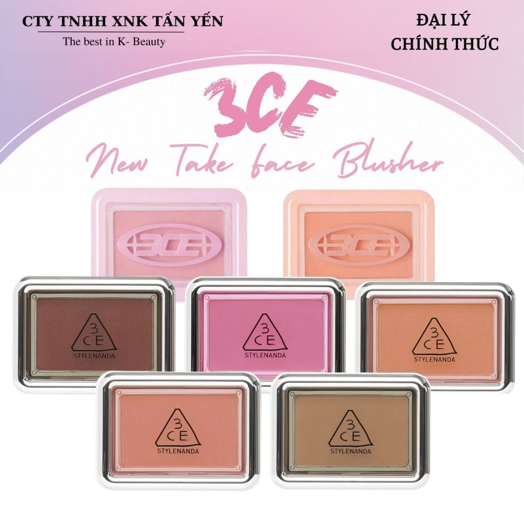 3CE New Take Face Blusher 4.5g (Youth Pink - Slide Slowy - How Dare ...