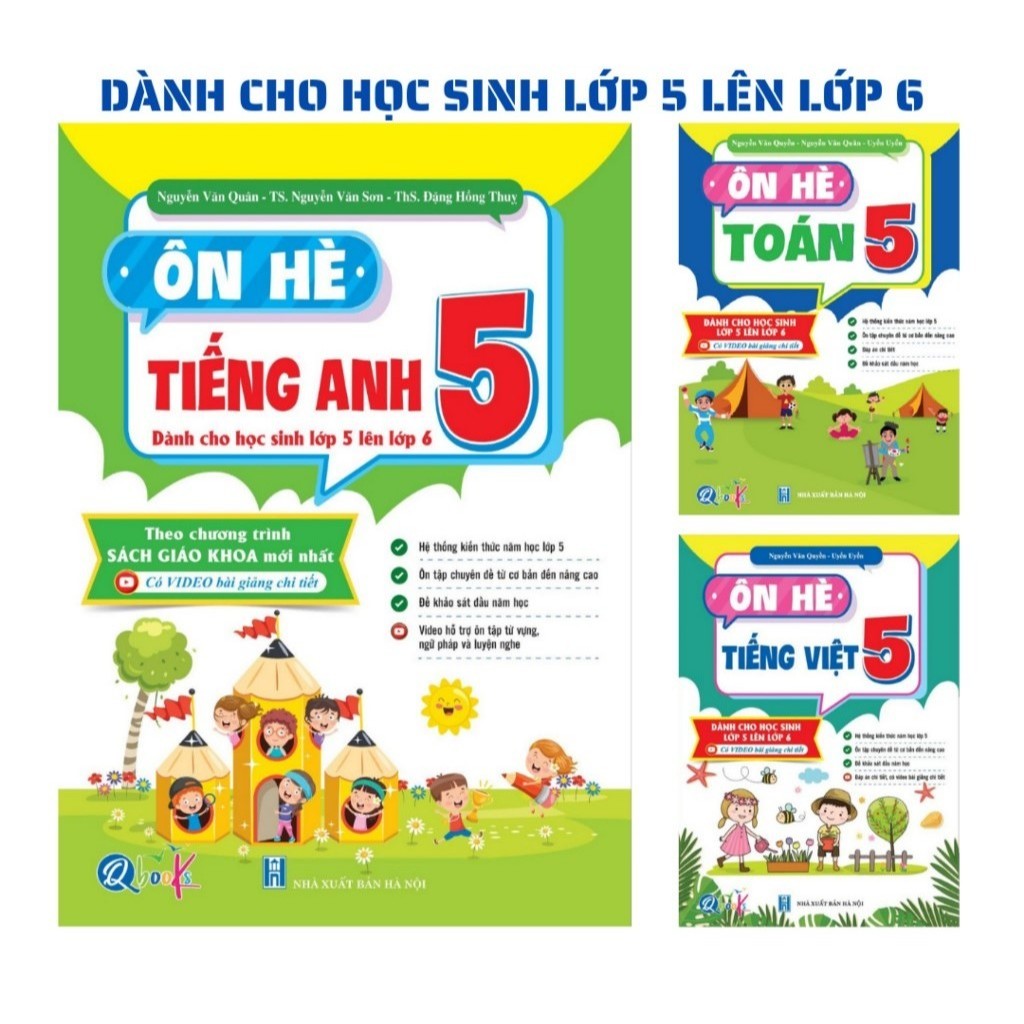 Book - Summer Review Combo Math, Vietnamese, English Grade 5 (For ...