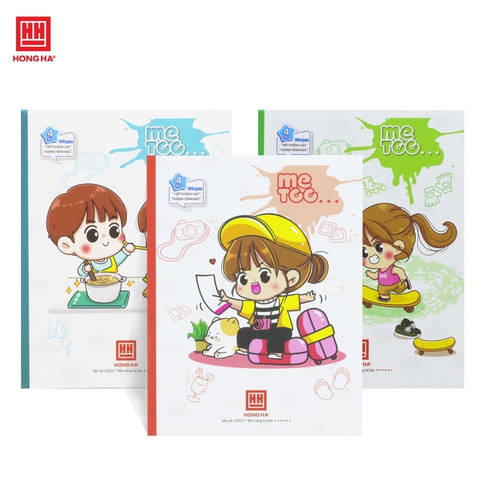 COMBO 4-PLY STUDENT NOTEBOOK 96 PAGES HONG HA CLASS ME TOO 0302 (100GSM ...