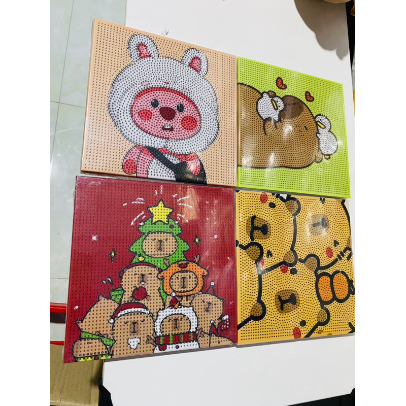 Diamond painting of Labubu- capybara and loppy | Shopee Philippines
