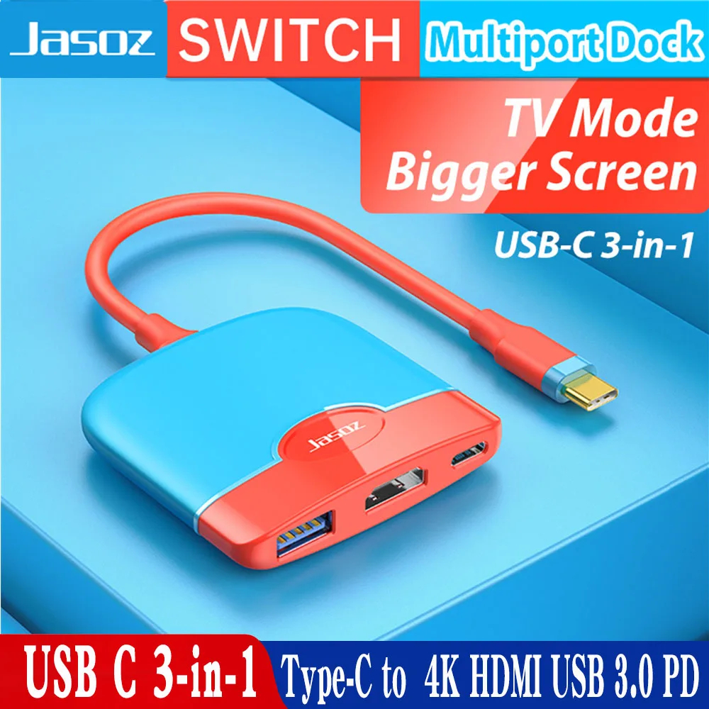 Hub type C to HDMI 30HZ, type C 100W, USB 3.0 5Gbps for Switch game ...