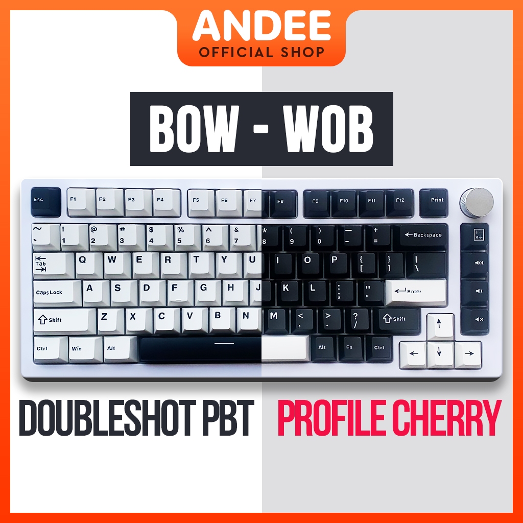 Bow WOB PBT Doubleshot 134 Cherry profile button Keycap for mechanical ...