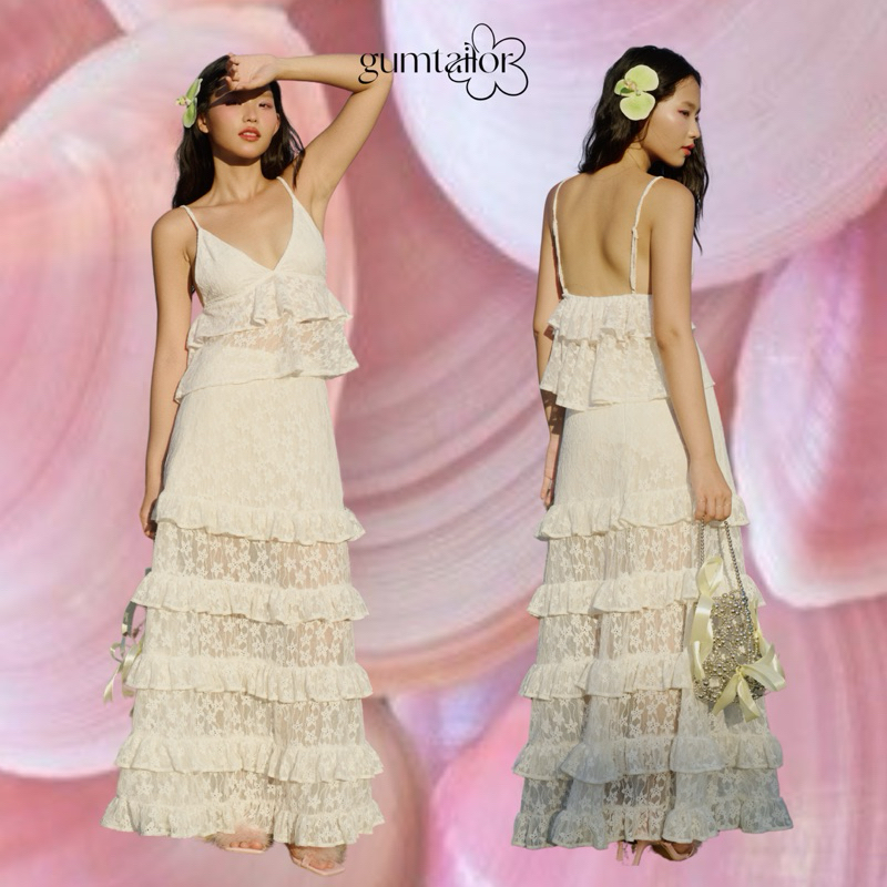 Jelly top Spaghetti strap Lace Shirt Set With Adjustable Layer And ...