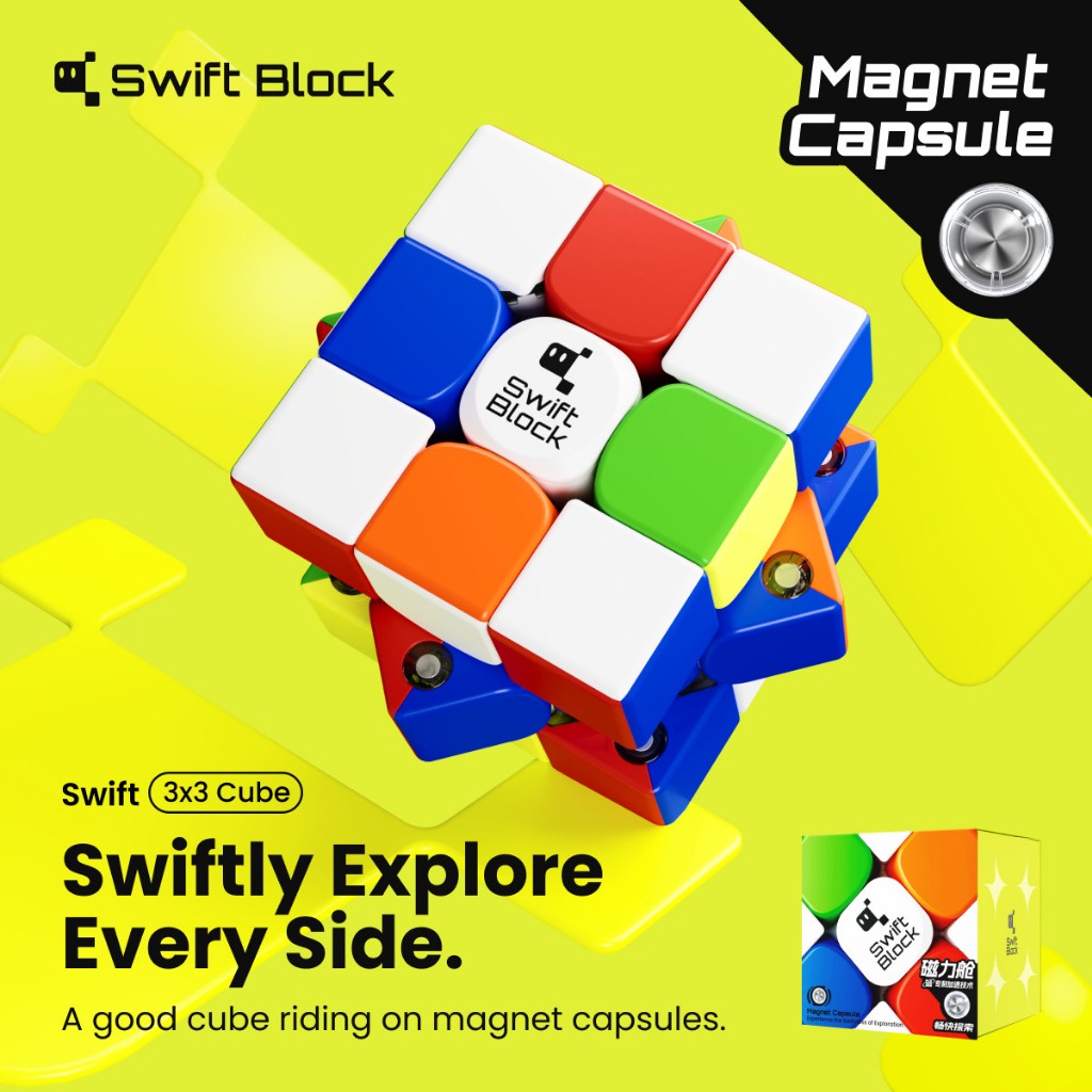 Rubik 3x3 Gan Swift Block 355S 3x3 Rubic Gan Budget Cube With Hole Drill Magnet Children'S ...
