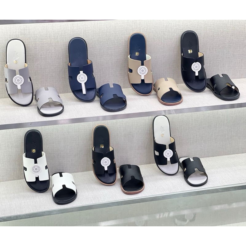 Hm men's sandals - H.M men's leather sandals with wooden sole, youthful ...