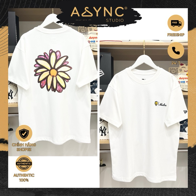 (Auth) New Era Paint Floral White T-Shirt | Code: 14329683 - Async ...