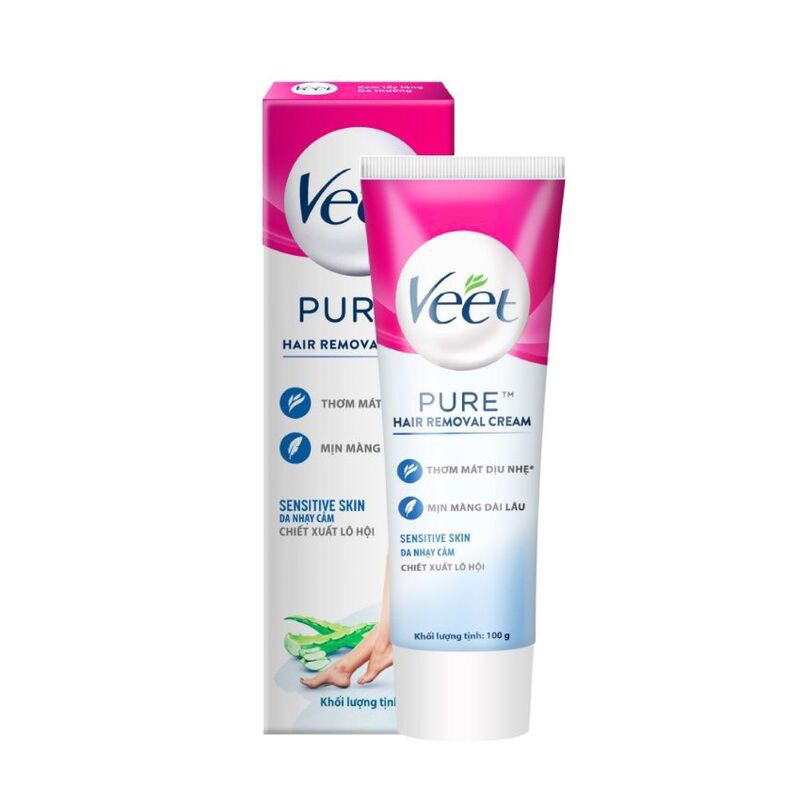 Veet Pure Hair Removal Cream Aloe Cream For Sensitive Skin | Shopee ...