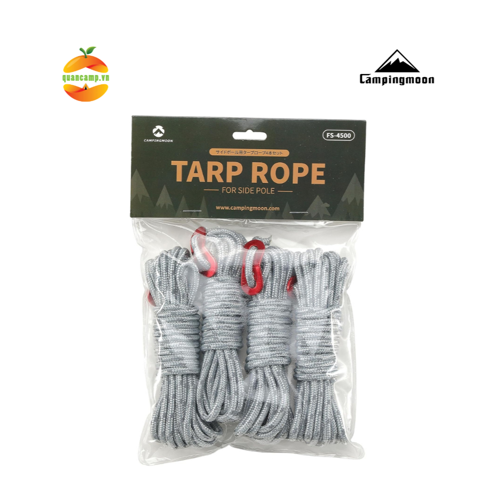 Campingmoon FS-4500 FS4500 tent anchor rope set (set of 4 strands ...