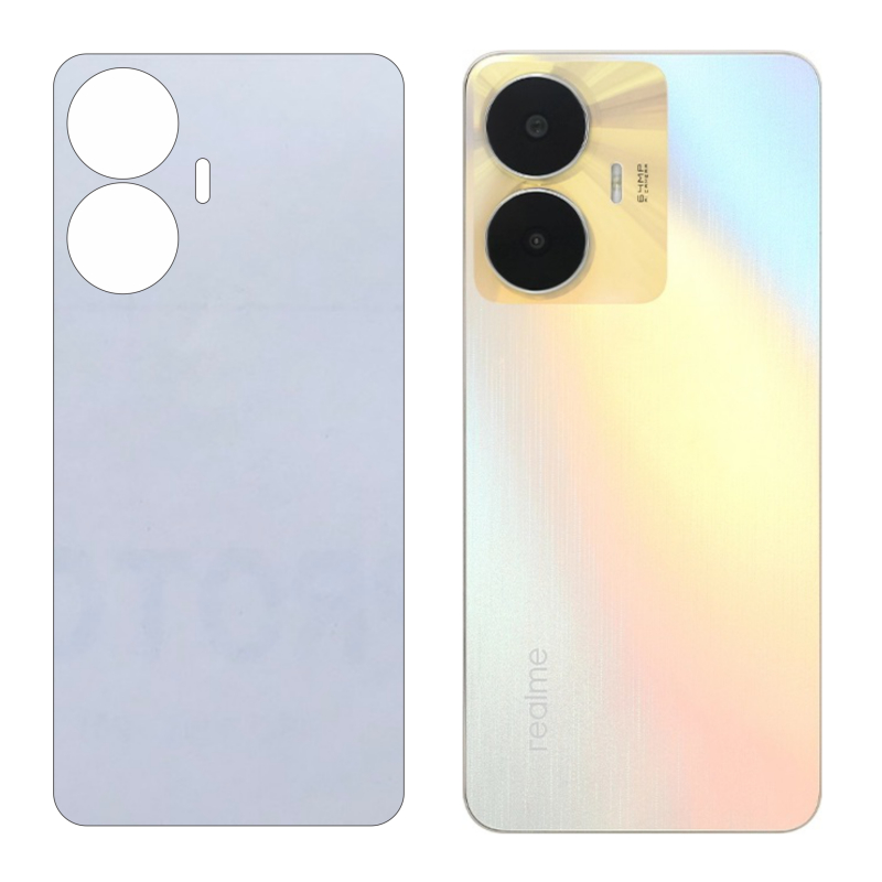 Realme C55 Back Sticker Clear Matte Anti-Fingerprint Decal | Shopee ...