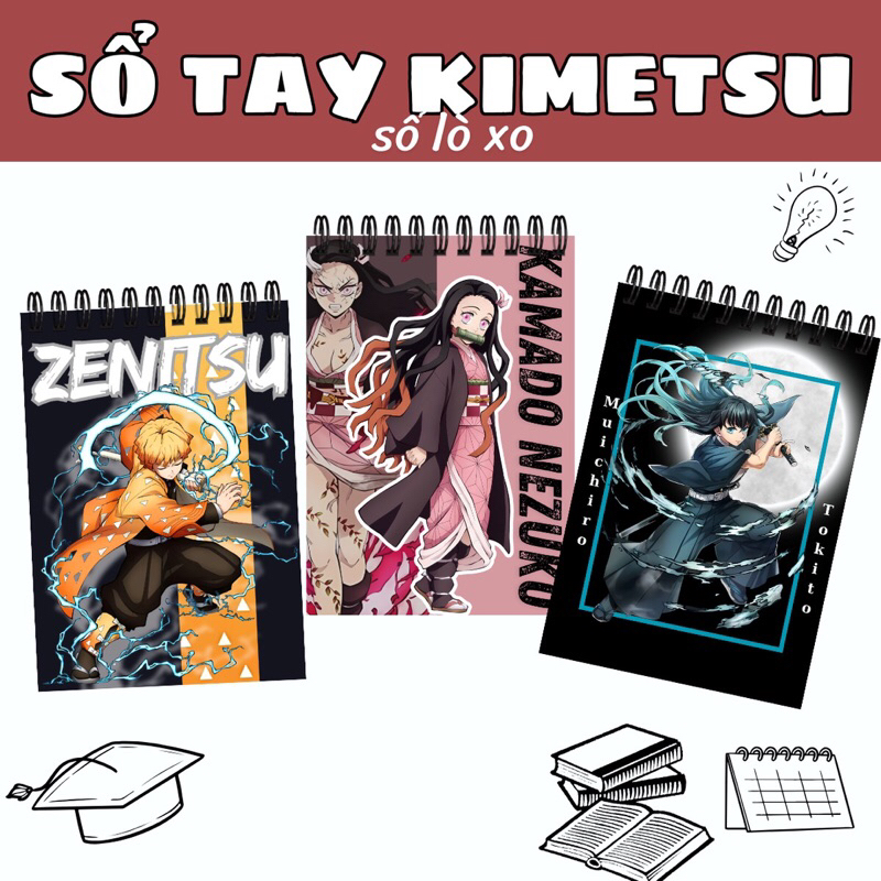XO A6 Hardcover 40-Sheet Spring Anime Notebook (Kimetsu no Yaiba ...