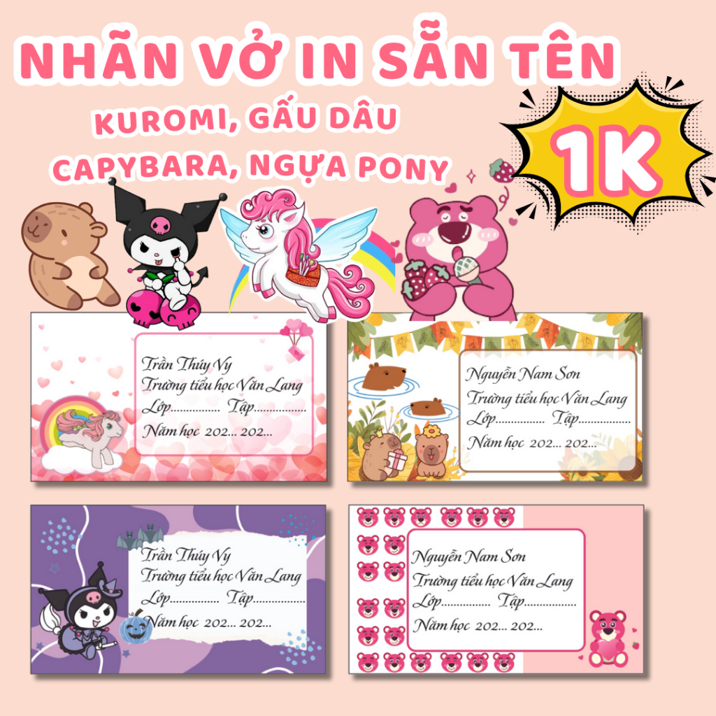 Notebook labels with pre-printed text upon request - labels with images ...