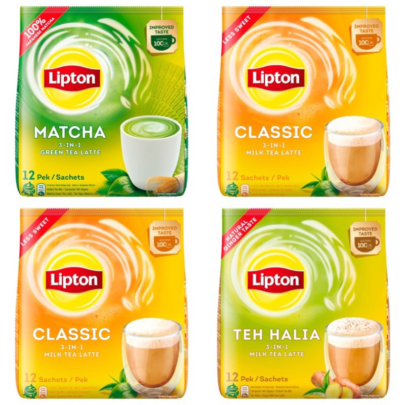 Lipton Milk Tea Traditional Flavor - 3in1 Instant Milk Tea 12 packs x ...