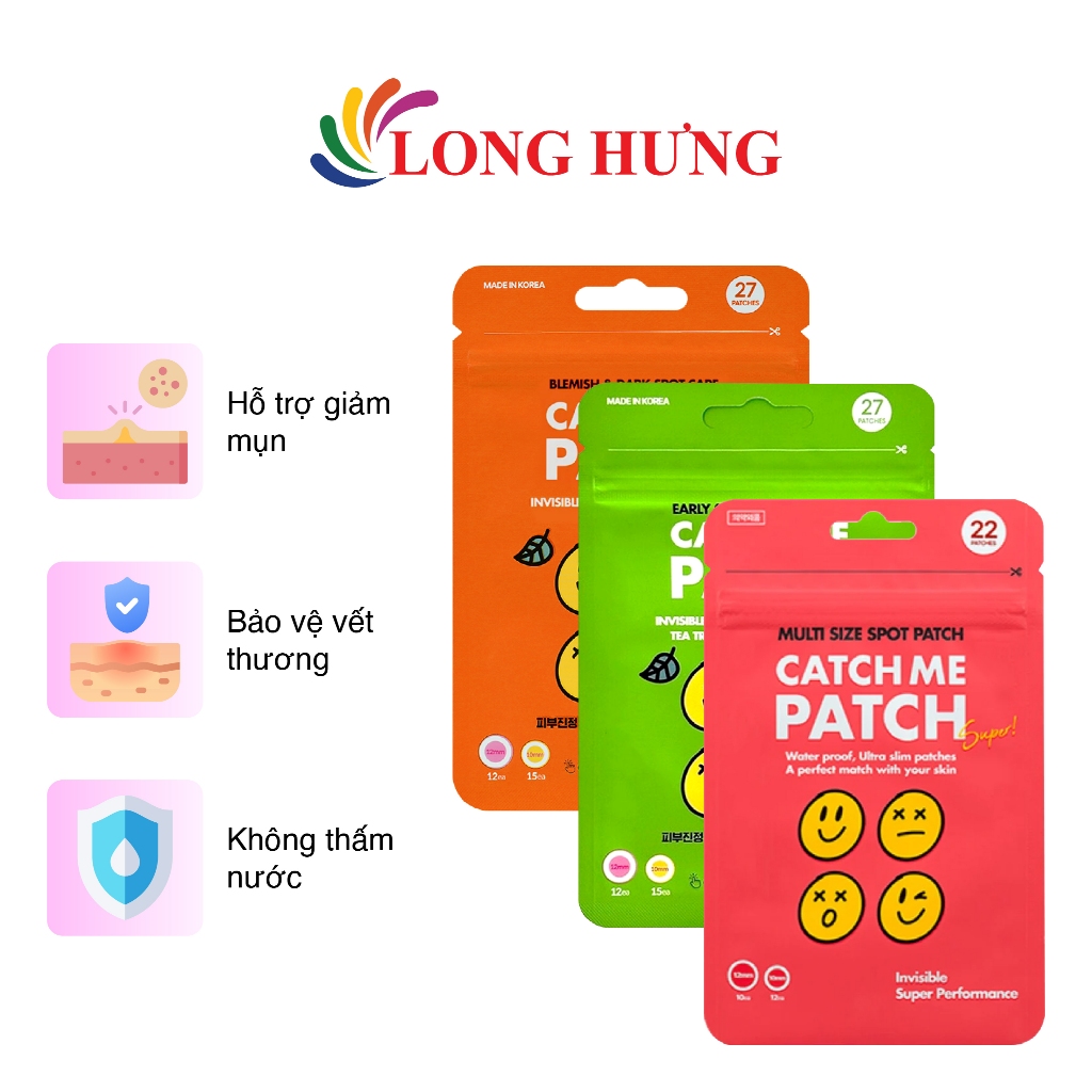 Catch Me Patch acne Patch to help reduce acne (22 pieces / 27 pieces ...