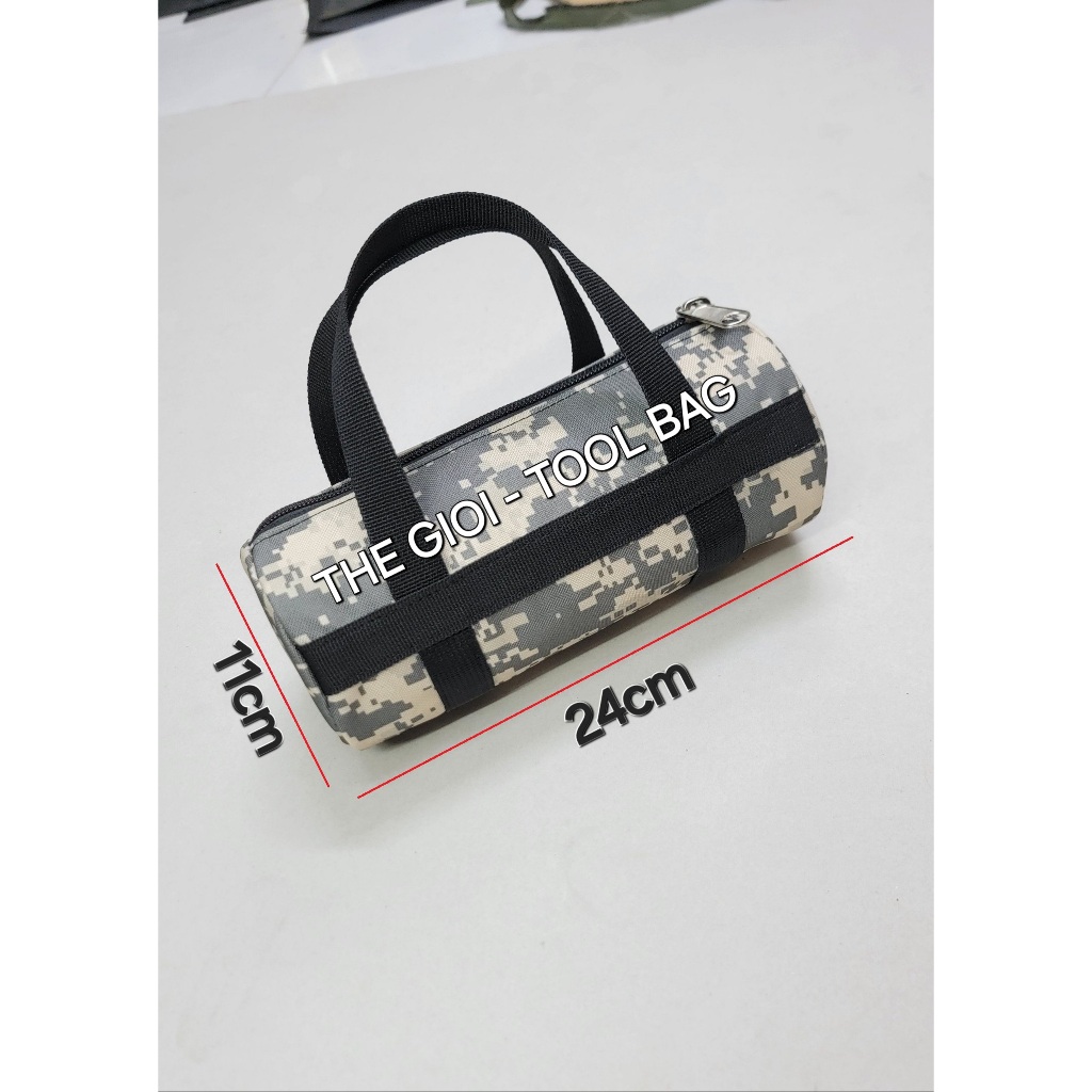 Thick Round Mini Tool Bag (American Soldier Camouflage) No. 10 zipper ...