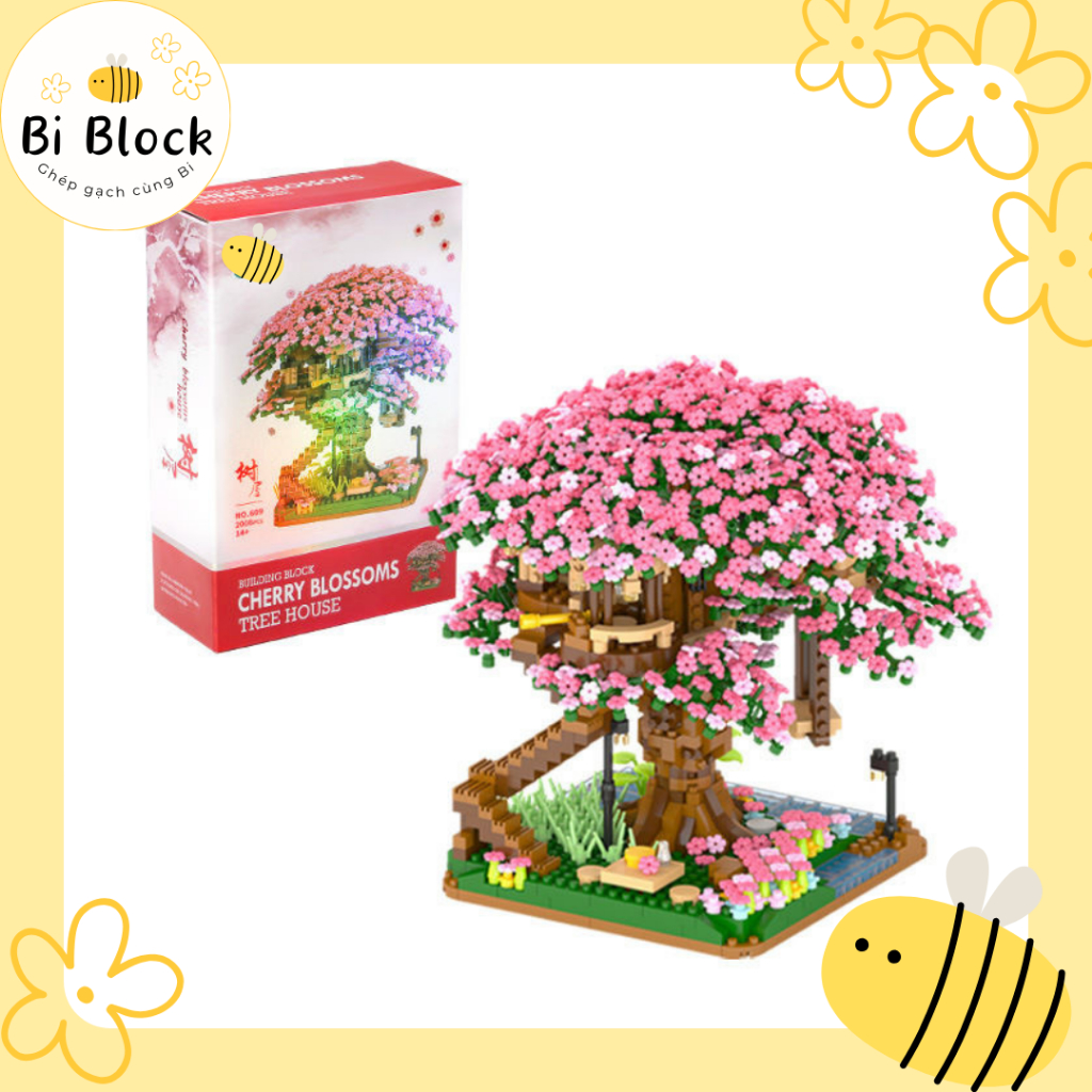Sakura Cherry Blossom Building Block Assembly Set Nanoblock 3D Model ...