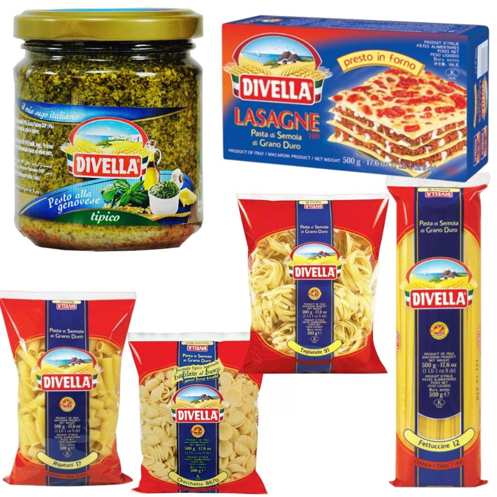 Divella - - - All types - Lasagne, Pesto, Fettuccine, Tagliatelle ...