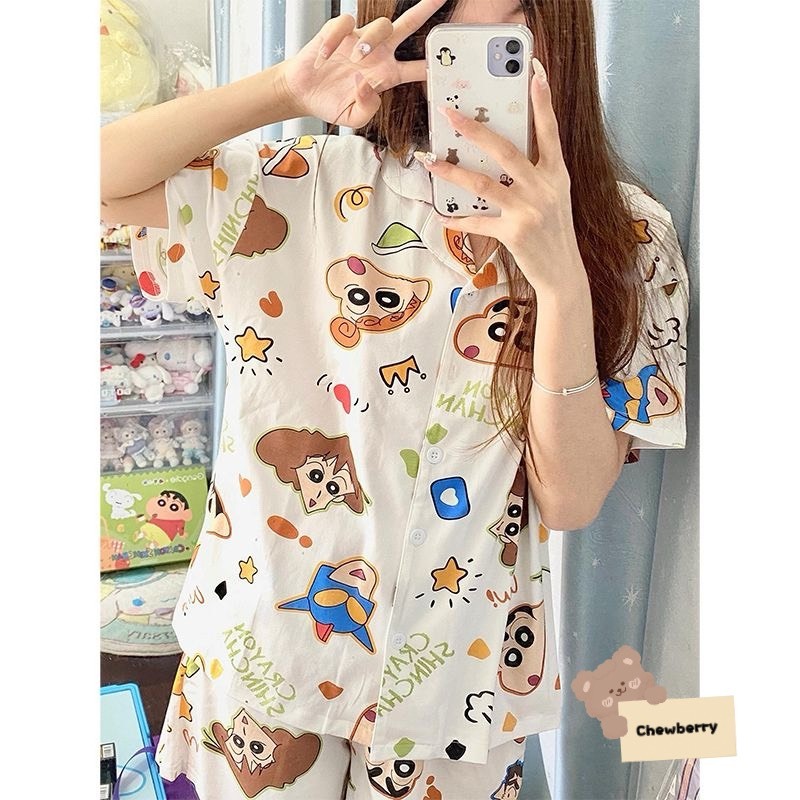 Peach Kate Women's Pajama Set, Short Sleeves, Cute Home Wear | Shopee ...