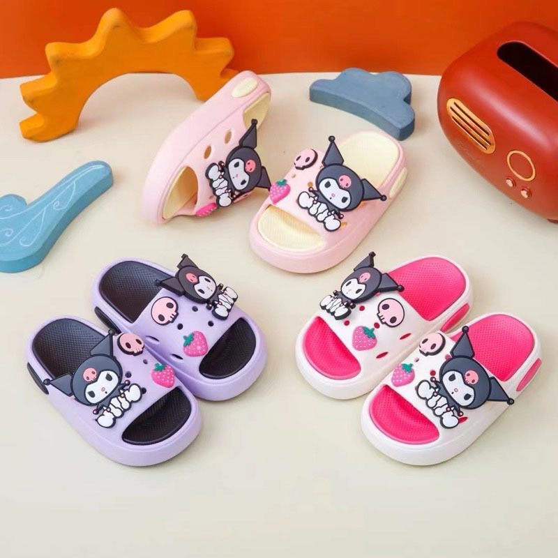 Kuromi bread slippers for girls, soft and light, QC quality Eva plastic ...