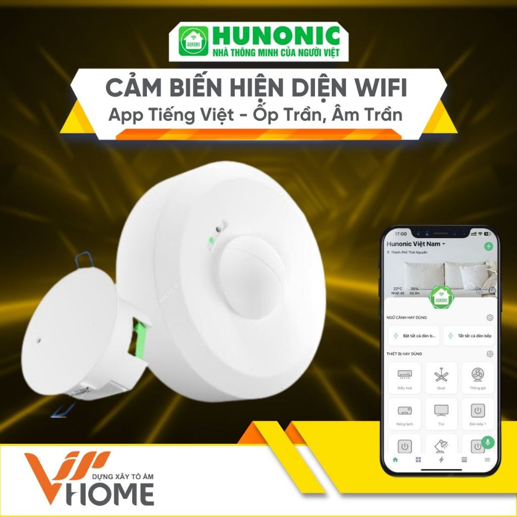Hunonic HPR Ceiling Sensor, Hunonic HPR WiFi Ceiling, Breath Sensor ...