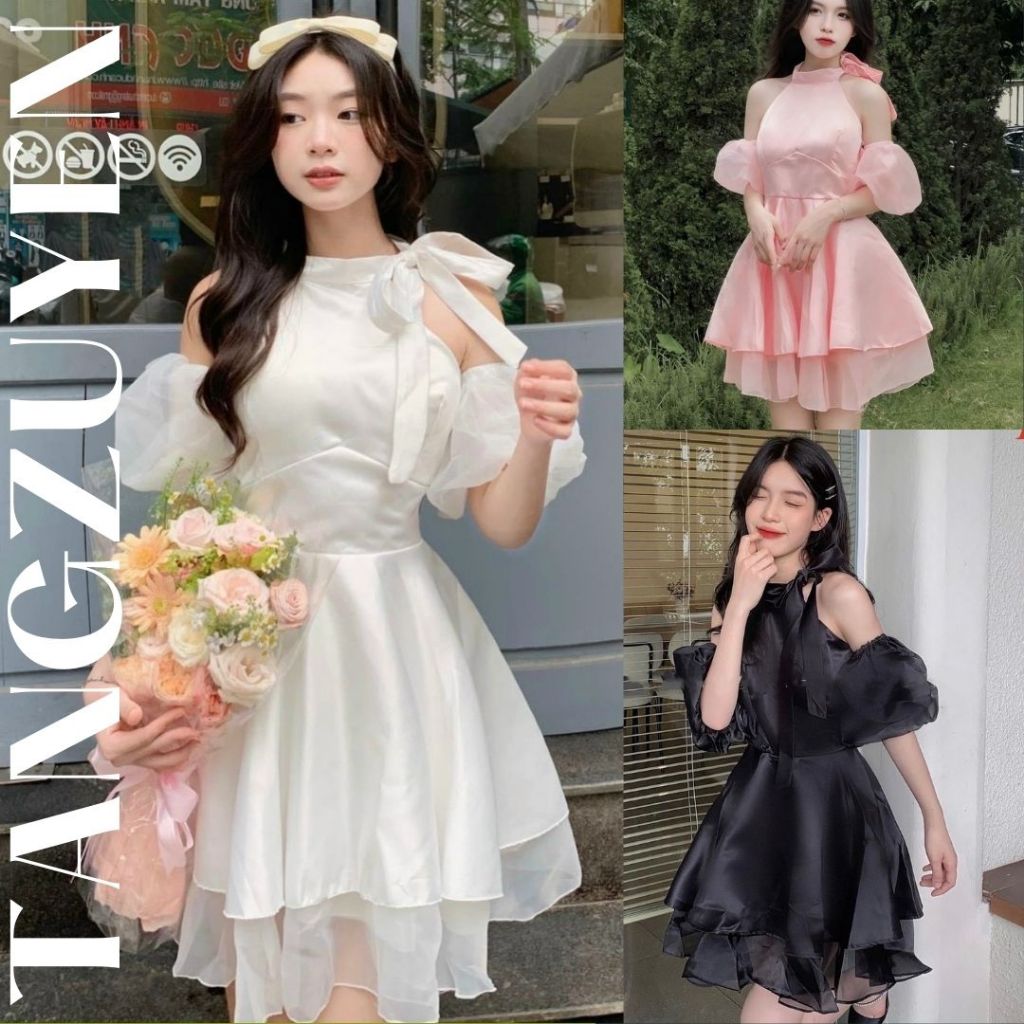 2-storey spread bow-tied overalls dress with foam padding lady dress ...
