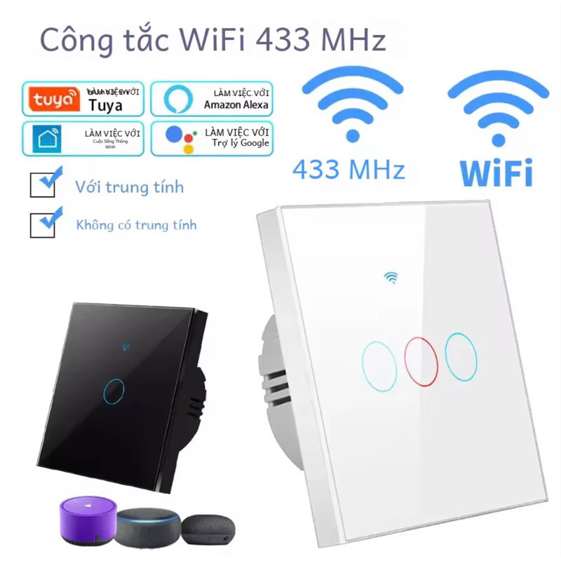 86x86 Tuya Smartlife Wifi Smart Switch With Touch 1/2/3/4 Gang Rf ...