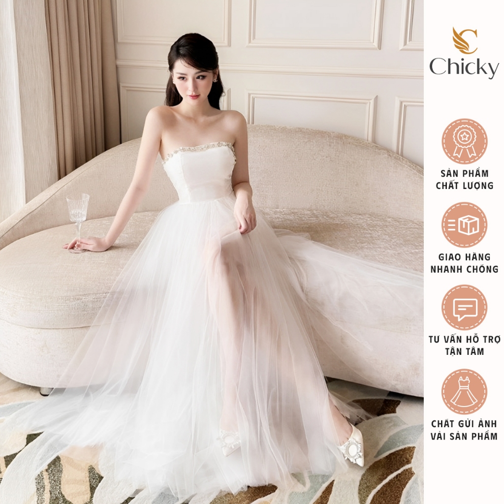 Designed Dress Princess Dress with Cup Bust with Rhinestones and ...