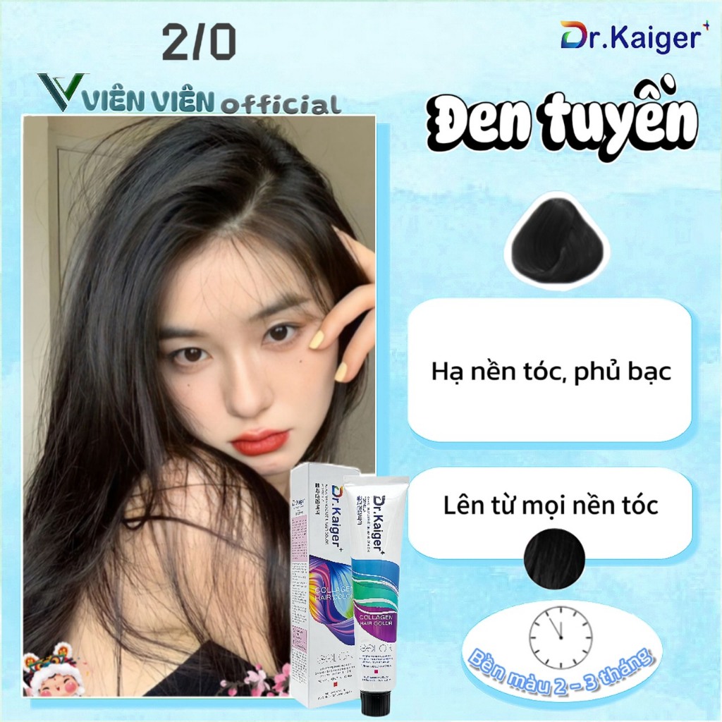 Jet BLACK hair dye SUPER NOURISHING hair without bleaching - Dr.kaiger ...