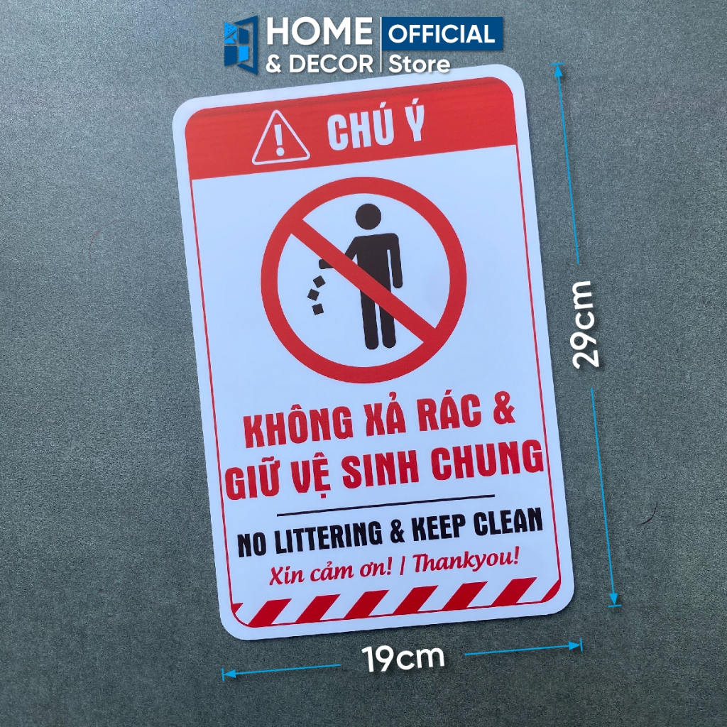 Sign to Keep General Hygiene, No Garbage Disposal, Reminder to Keep ...