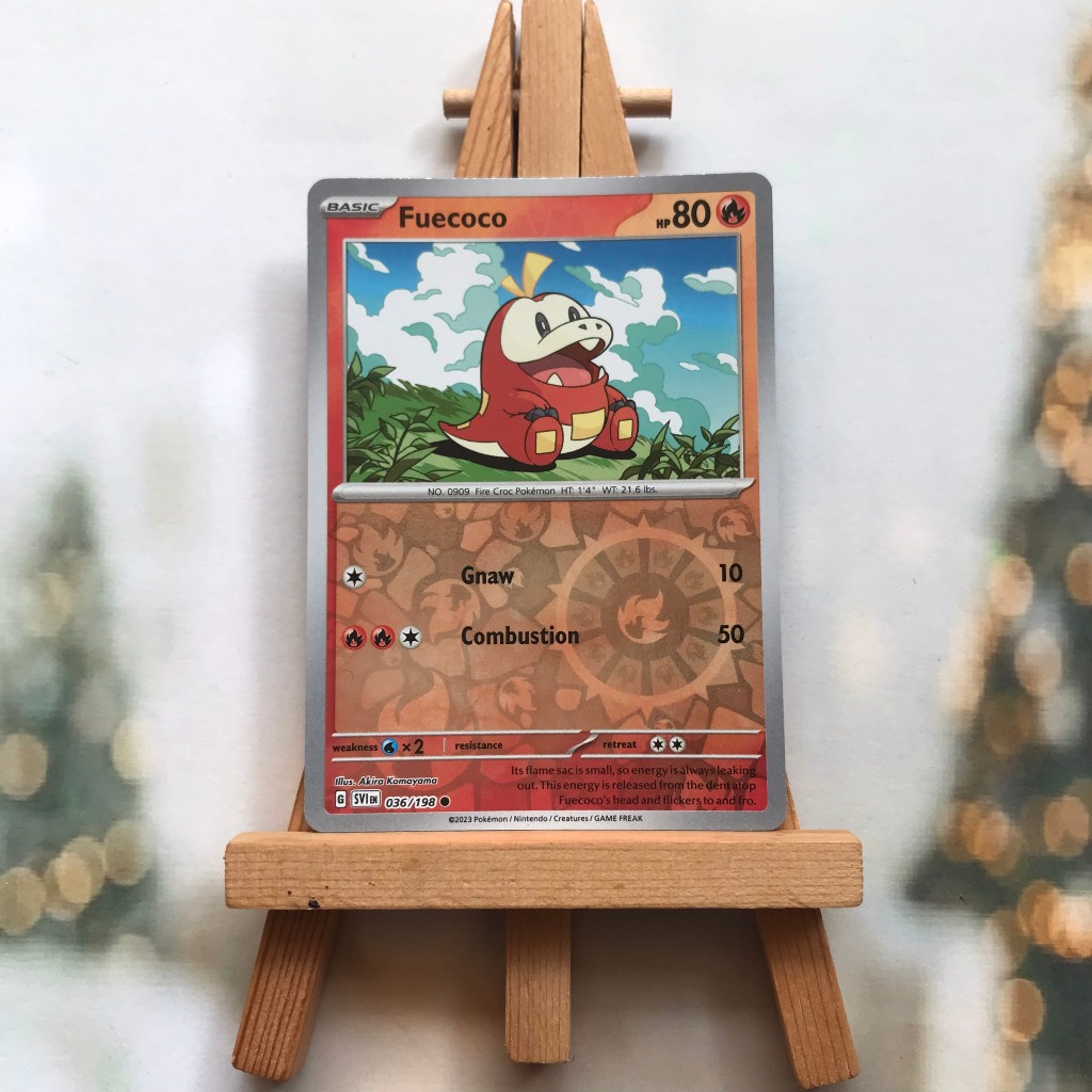 Pokemon Fuecoco 036/198 Picture Card - English Reverse Holo Odd Card ...