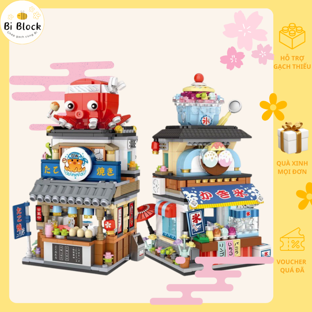 Mini building block assembly set Japanese Street Sushi Restaurant ...