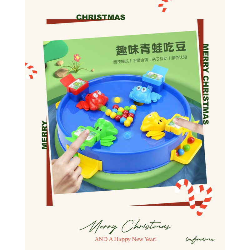 Toy Frog Eat Balls, Beans, Funny Candy For 4 Players | Shopee Philippines