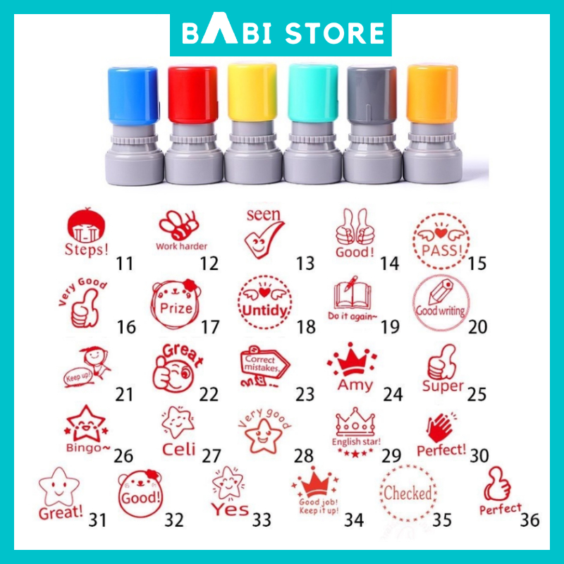 Large-sized reward stamp that can refill ink, very cute compliment ...