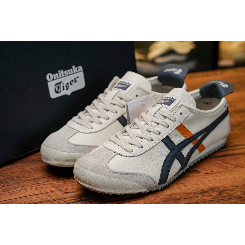 [ChikingSneaker] Onsk Tiger MEXICO 66 Shoes 'White Navy Orange' Low Cut ...