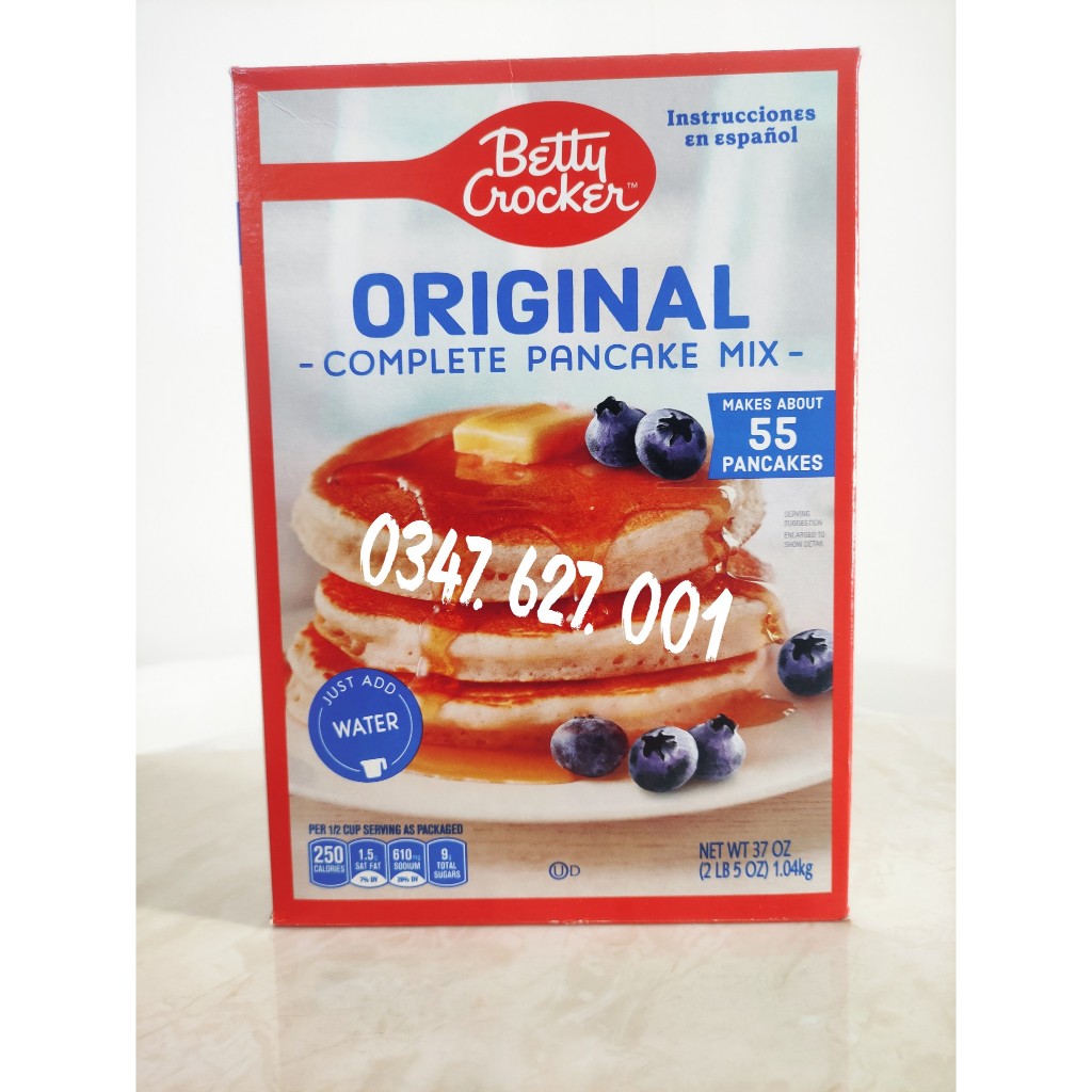 Betty Crocker Original Pancake Mix Buttermilk Powder 1kg Box | Shopee ...