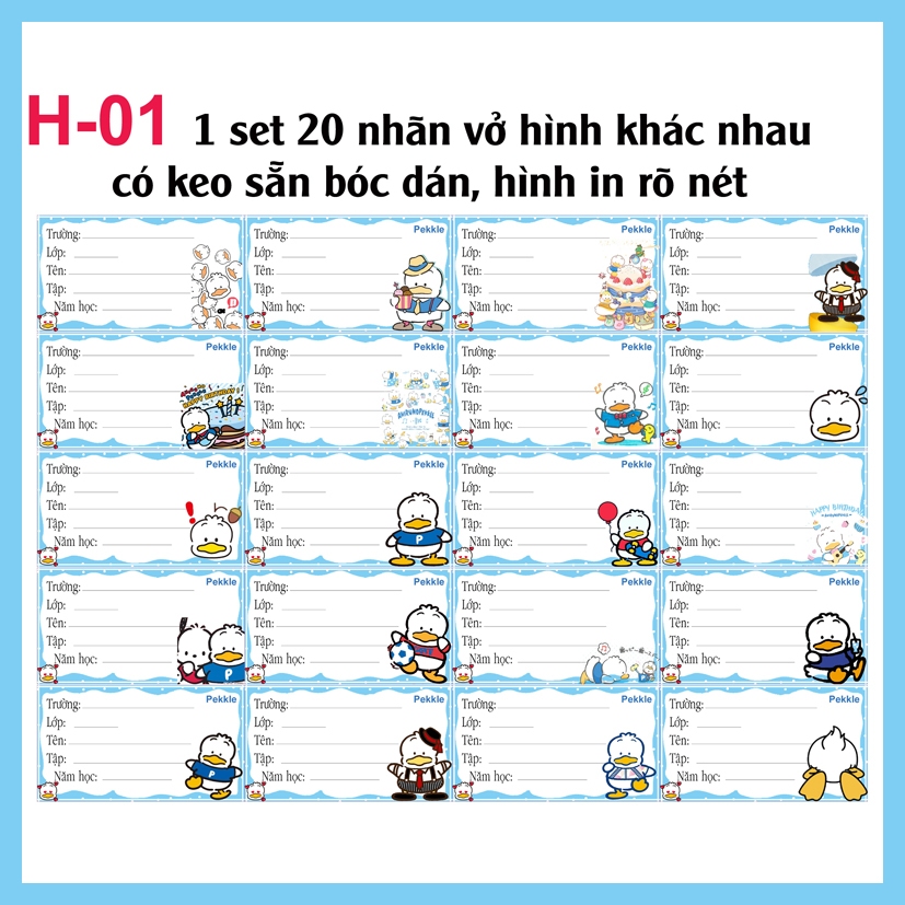 Pekkle Duck Label (1 set Of 20 Notebook Labels) | Shopee Philippines