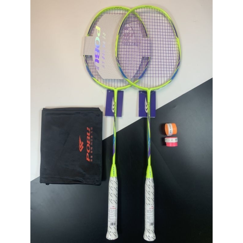 Genuine pobu badminton racket N200 banana max 11.7kg pre-strung 10.5kg ...