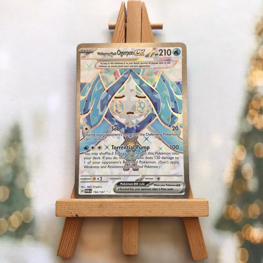 Pokemon Wellspring Mask Ogerpon ex 194 /167 - Genuine English Full Art ...