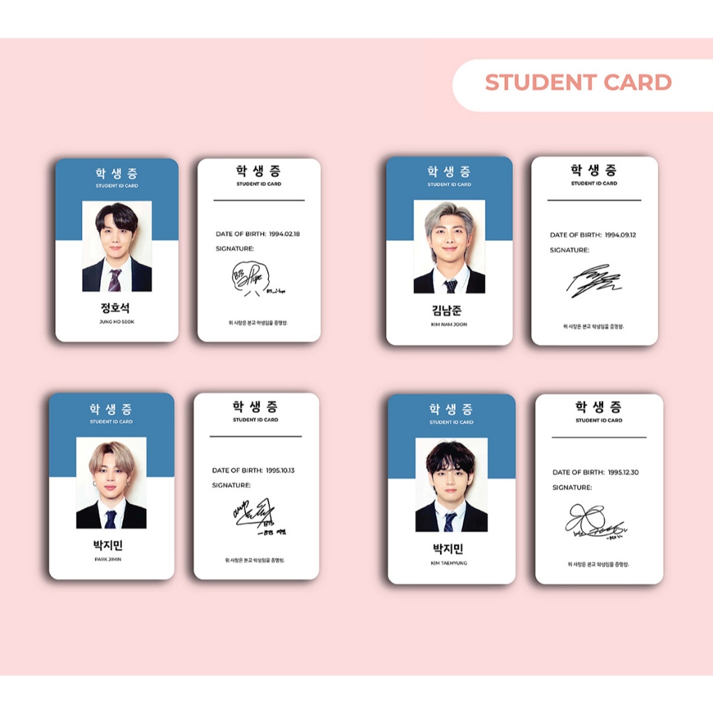 Studio card BTS - STUDENT card (Paper card) | Shopee Philippines